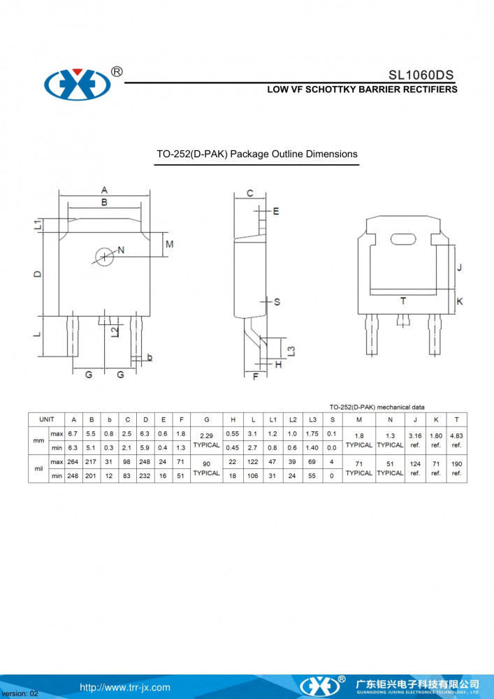 SL1060DS datasheet page 3
