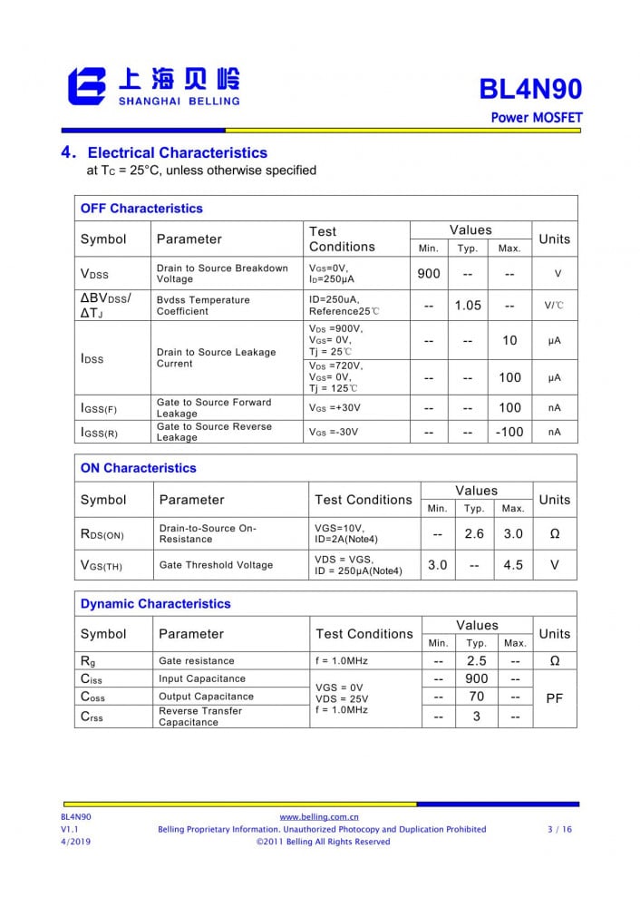 BL4N90-P datasheet page 3