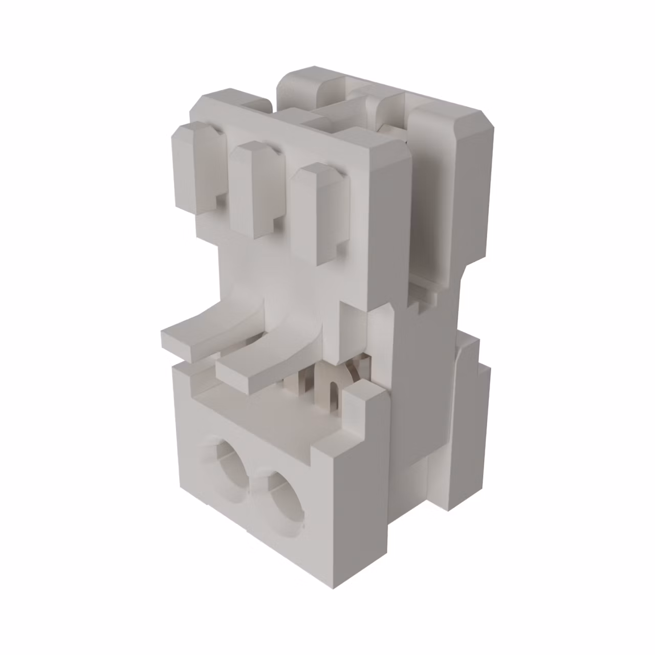 Appli-Mate RAST 2.5 Female Connector, 2.50mm Pitch, 2 Circuits, All Position Keys, Open Endwalls, Polarizing Rib Between Circuits 1 & 2 for sale