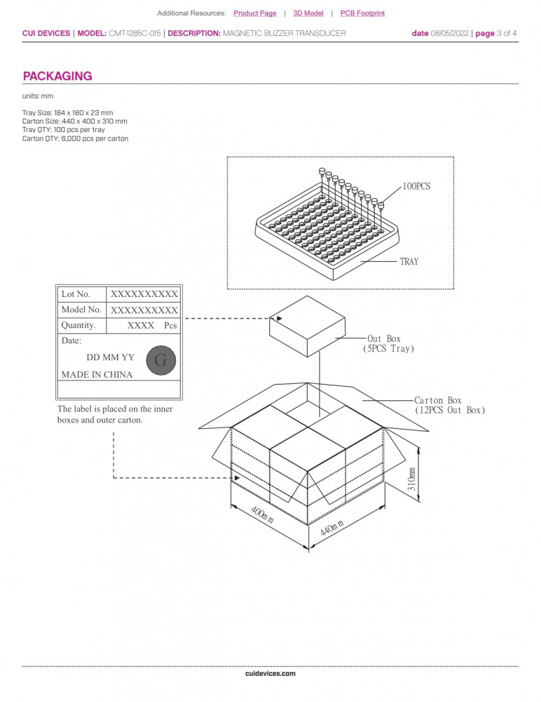 CMT-1285C-015 datasheet page 3