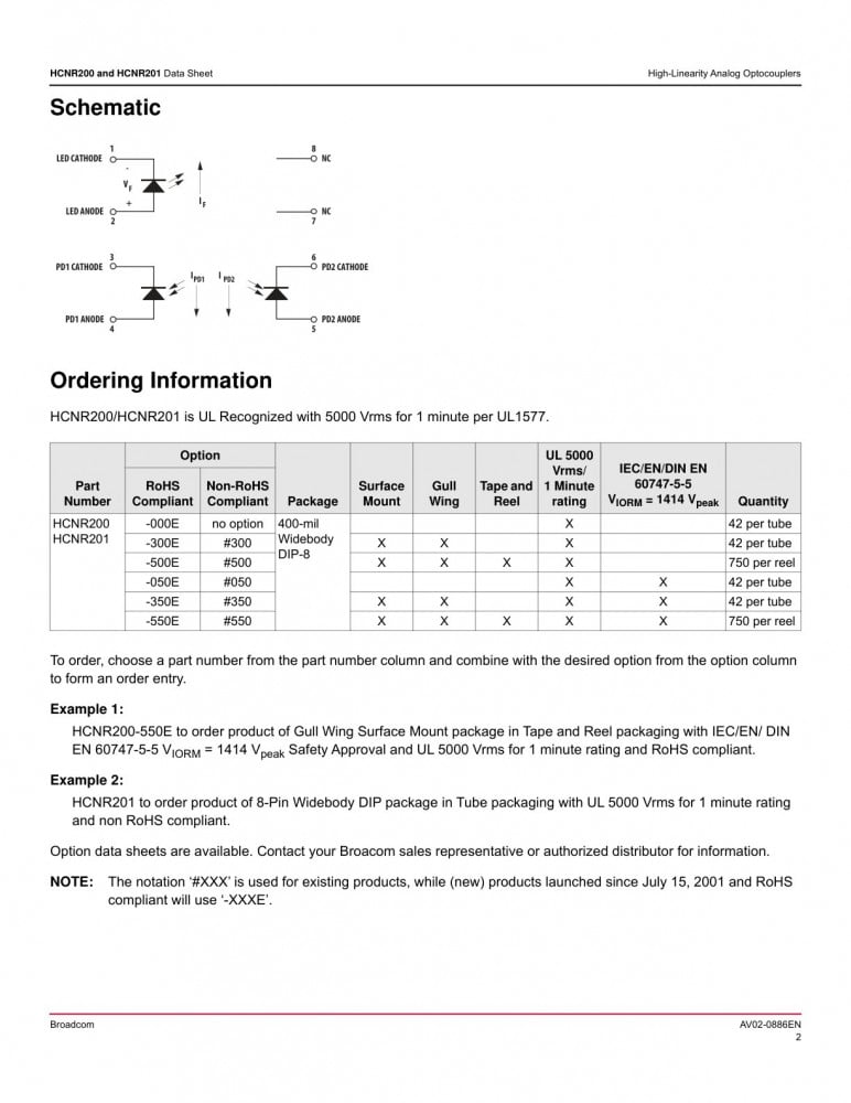 HCNR201 datasheet page 2