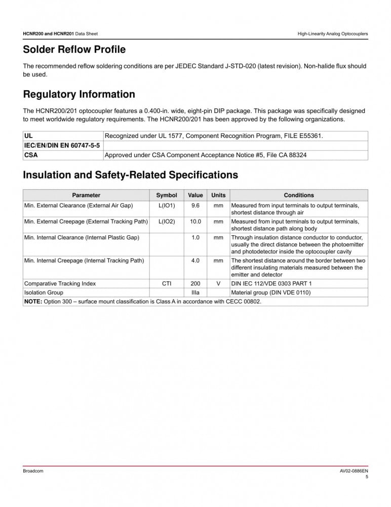 HCNR201 datasheet page 5
