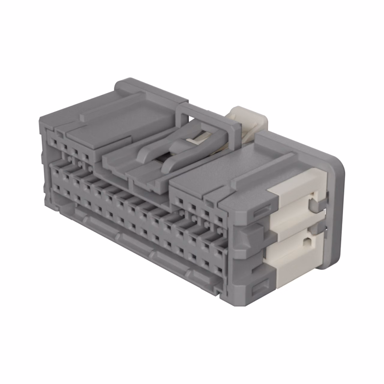 Mini50 Unsealed Receptacle, UL 94 HB, 3 Rows, with CPA, 38 Circuits, Polarization Option B, Gray for sale