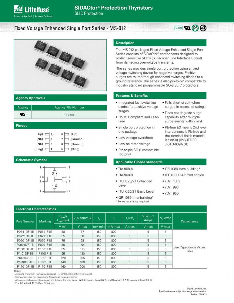 P0991DF-1E datasheet page 1