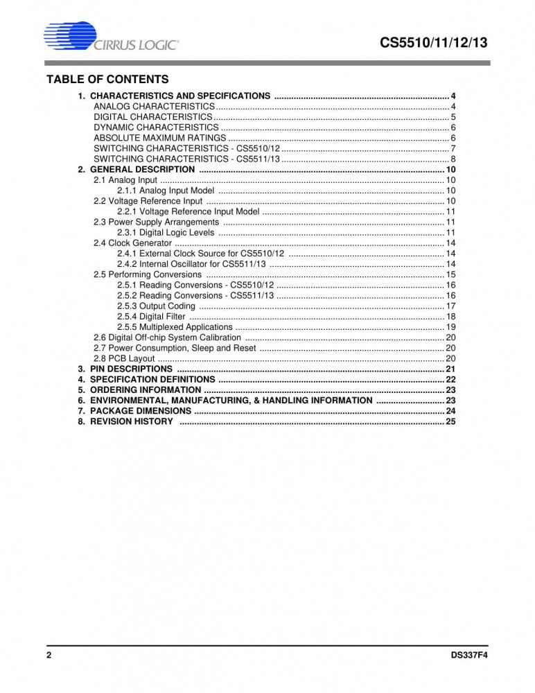 CS5513 datasheet page 2