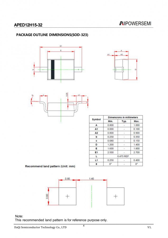APED12H15-32 datasheet page 4