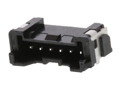 2.00mm Pitch, Micro-Lock Plus PCB Header, Single Row, Right-Angle, Surface Mount, Matte Tin Plating, Positive Lock, 16 Circuits, Low-Halogen, Black