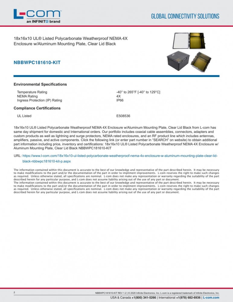 NBBWPC181610-KIT technical document page 2