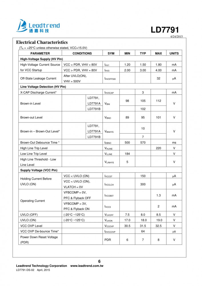 LD7791 datasheet page 6