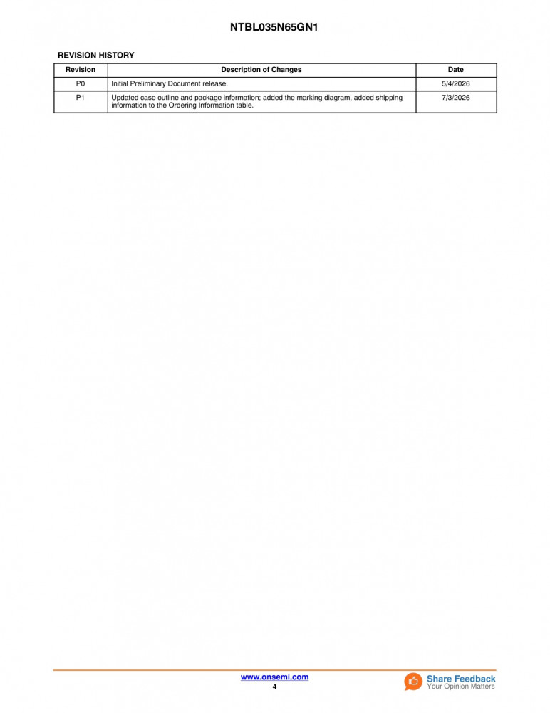NTBL035N65GN1 datasheet page 4