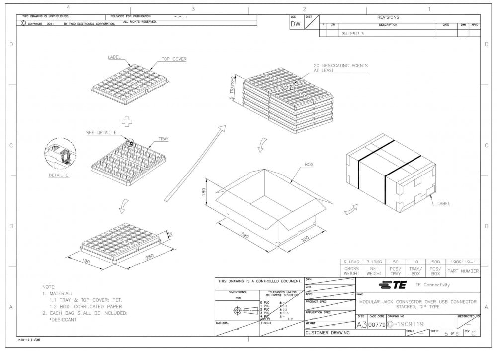 TE Connectivity 1-1909119-4 drawing page 5