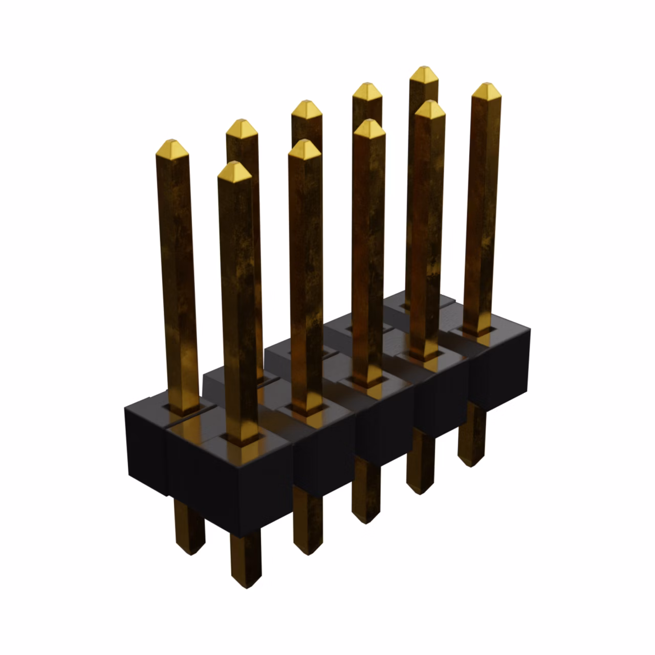 C-Grid Header, 2.54mm Pitch, Through Hole, Dual Row, Vertical, 10 Circuits, 0.38µm Gold (Au) Plating, Tray Packaging, Lead-Free for sale