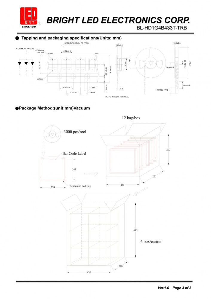 BL-HD1G4B433T-TRB datasheet page 3