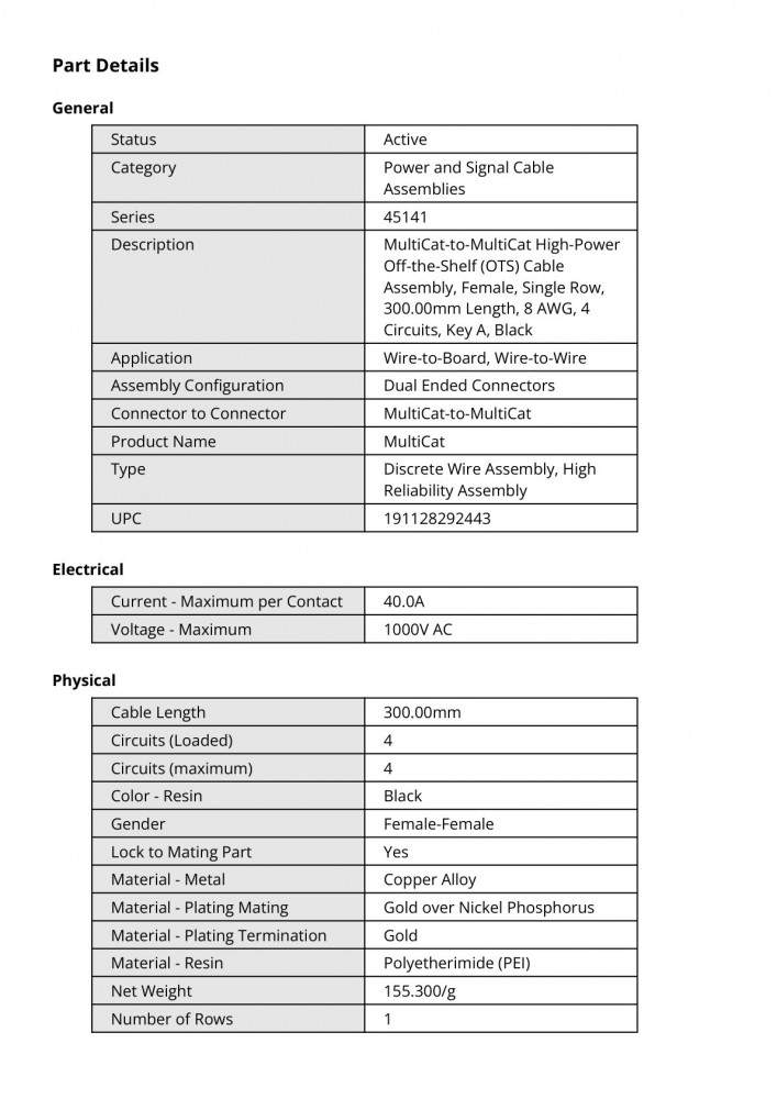 MOLEX 451410401 product document image, page 2