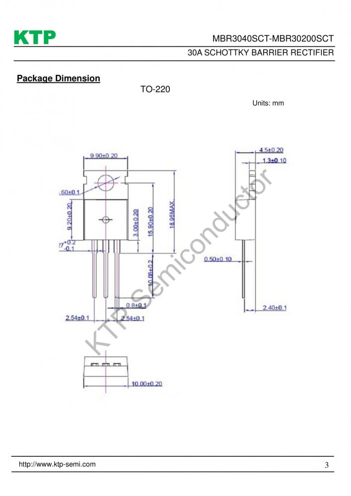 KTP MBR30150SCT datasheet page 3