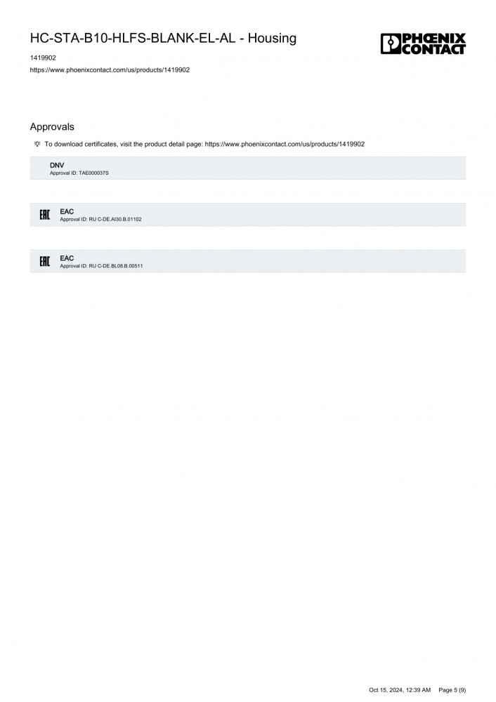 Phoenix Contact 1419902 technical document page 5
