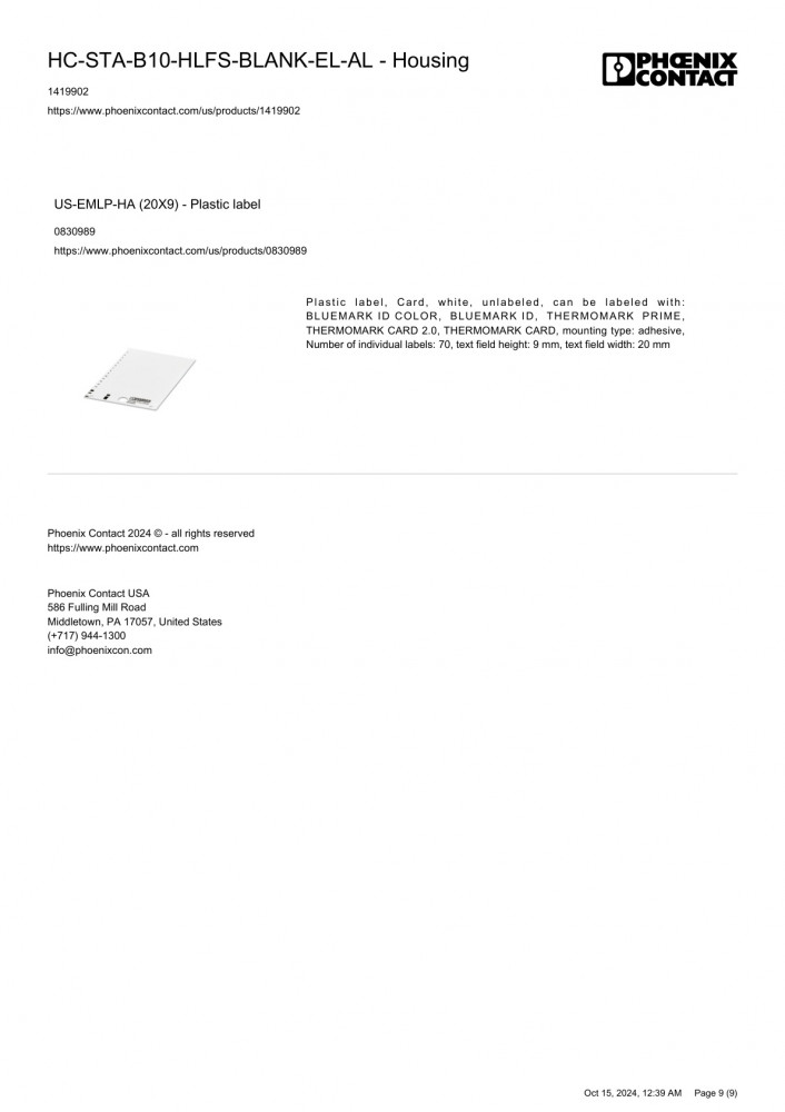 Phoenix Contact 1419902 technical document page 9
