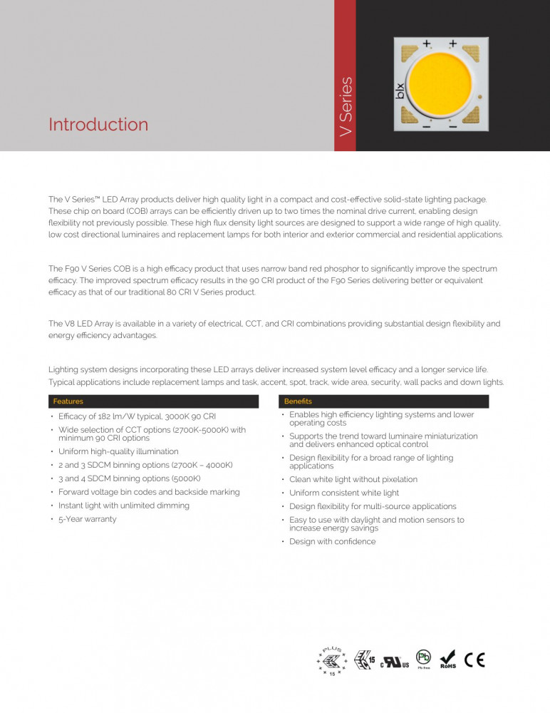 Bridgelux V8 Fgo datasheet page 2