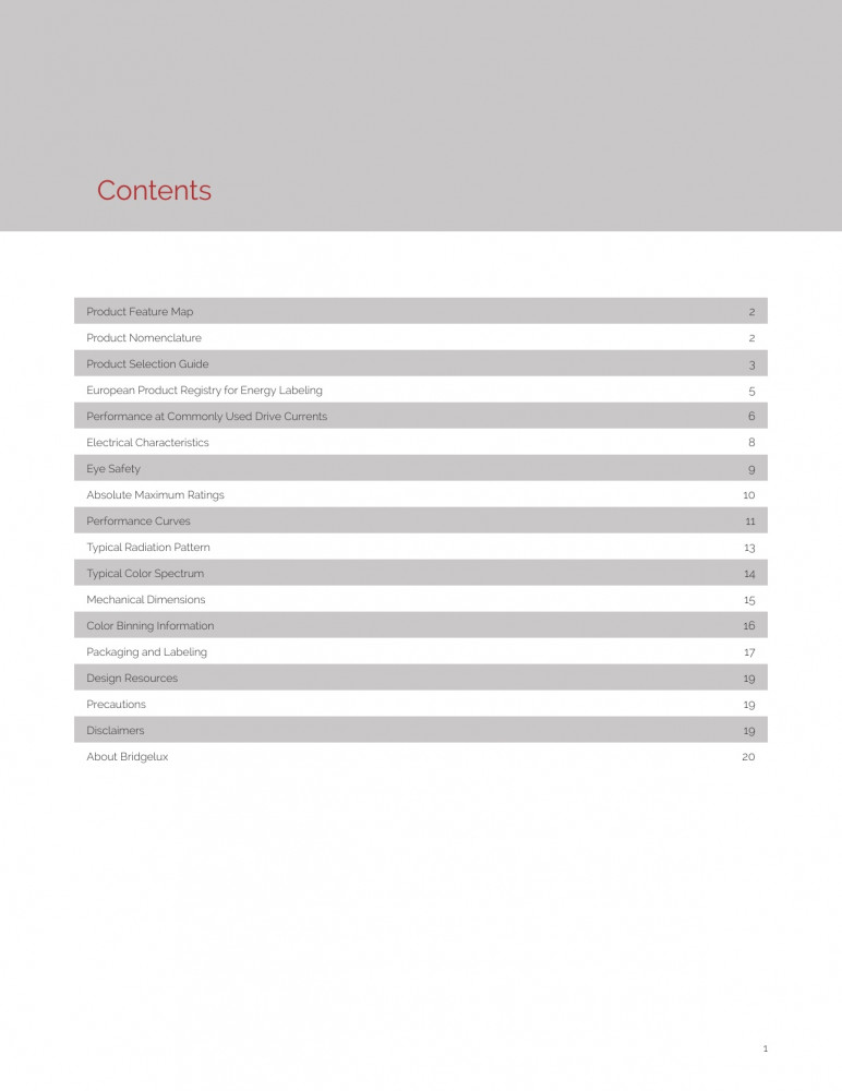 Bridgelux V8 Fgo datasheet page 3