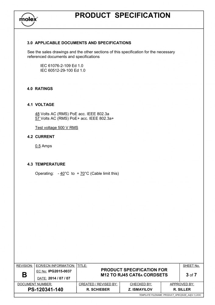 Product specification page 3