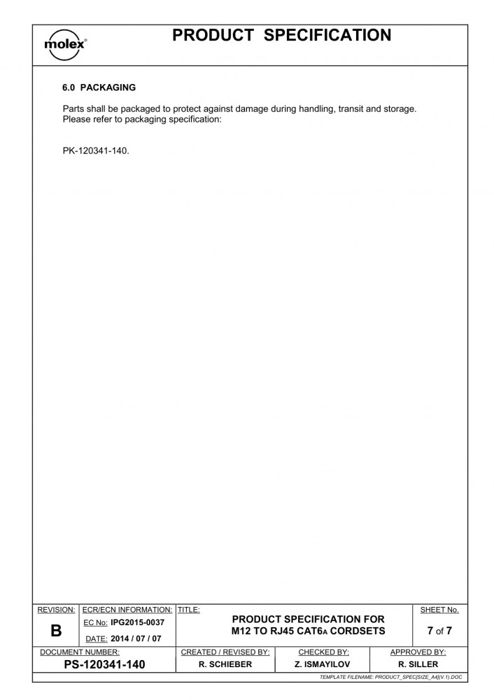 Product specification page 7