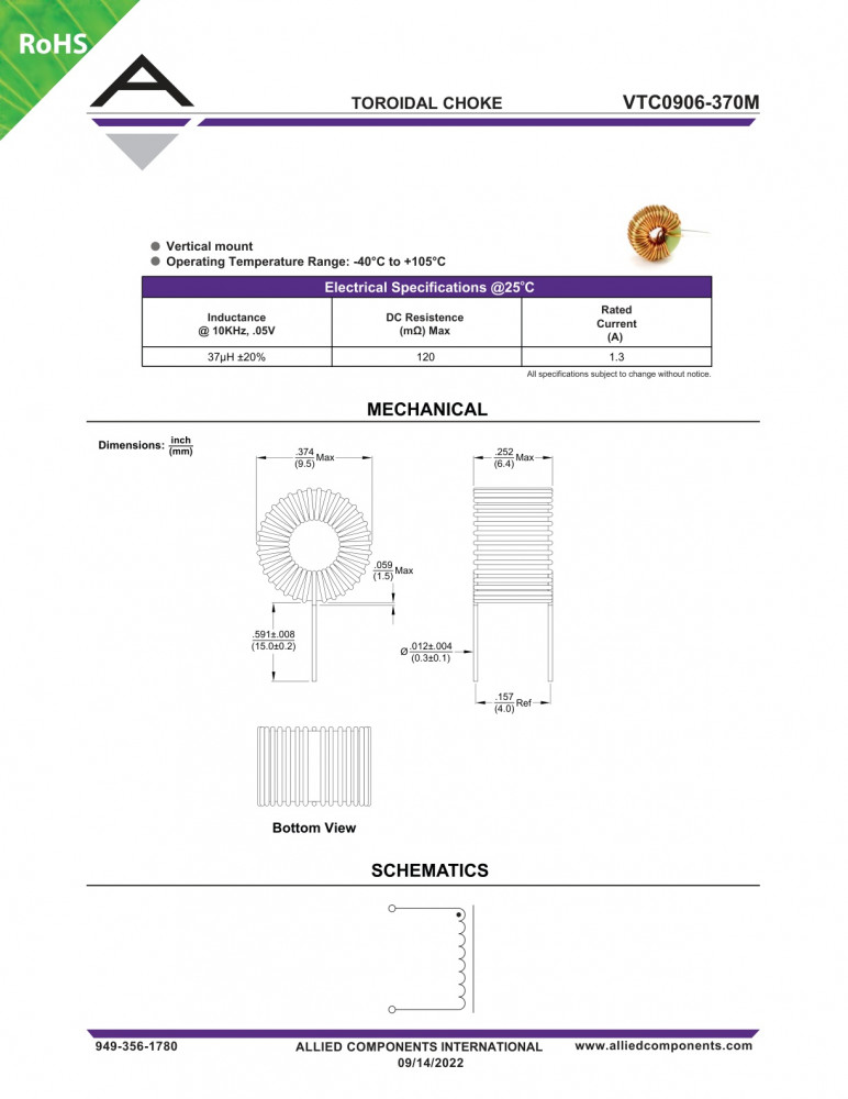 VTC0906-370M technical document preview
