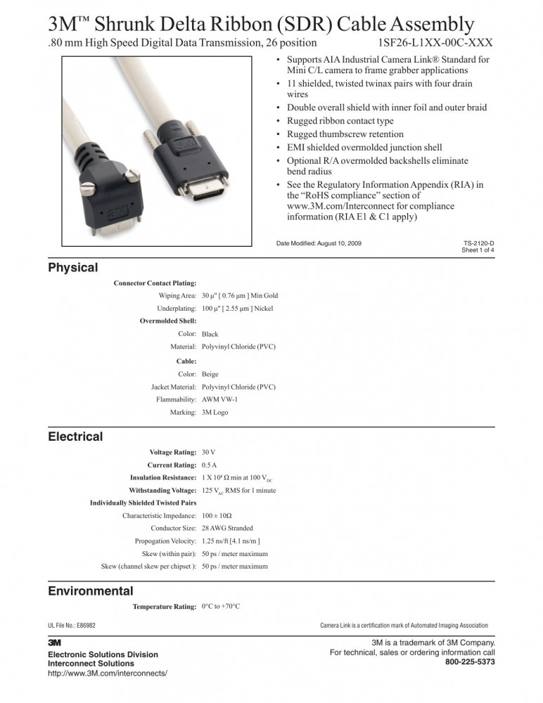 3M 1SF26 technical document page 1