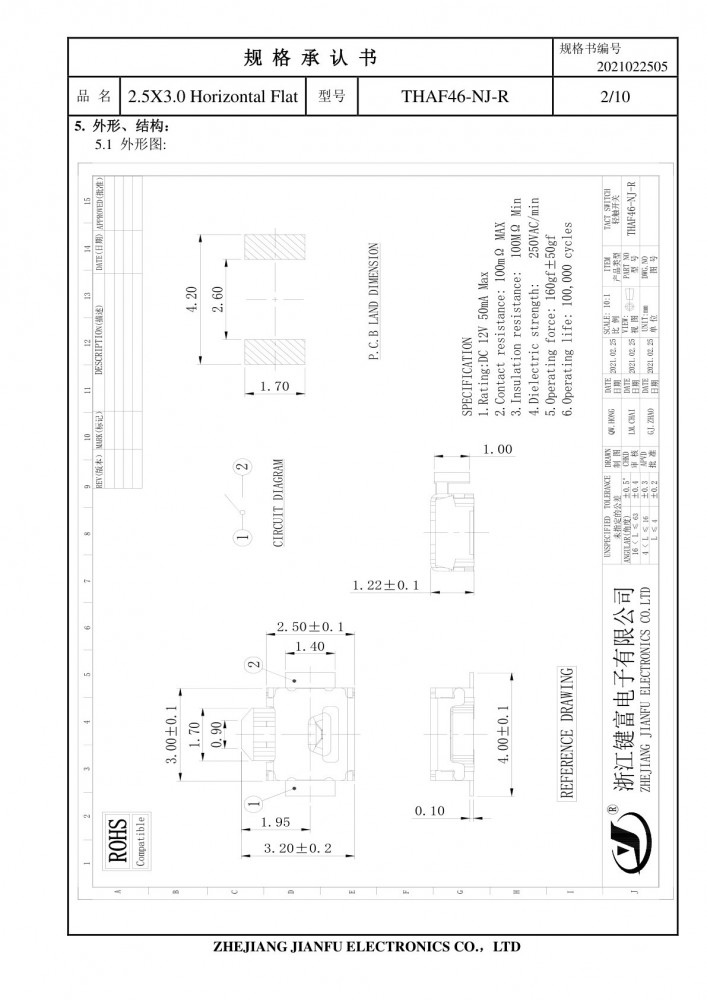 THAF46-NJ-R specification page 3