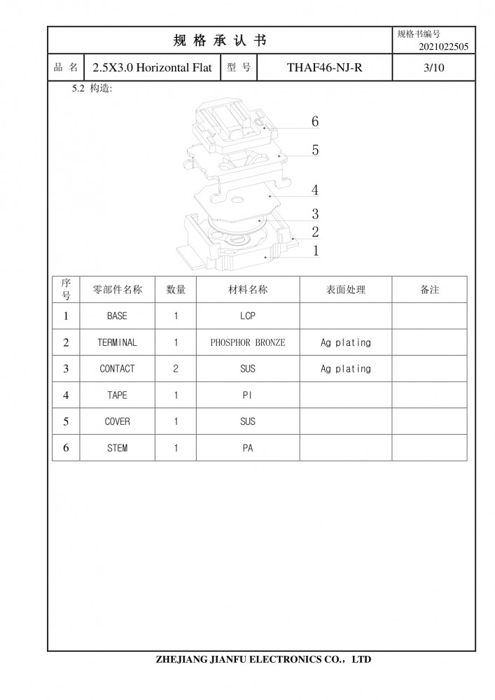 THAF46-NJ-R specification page 4