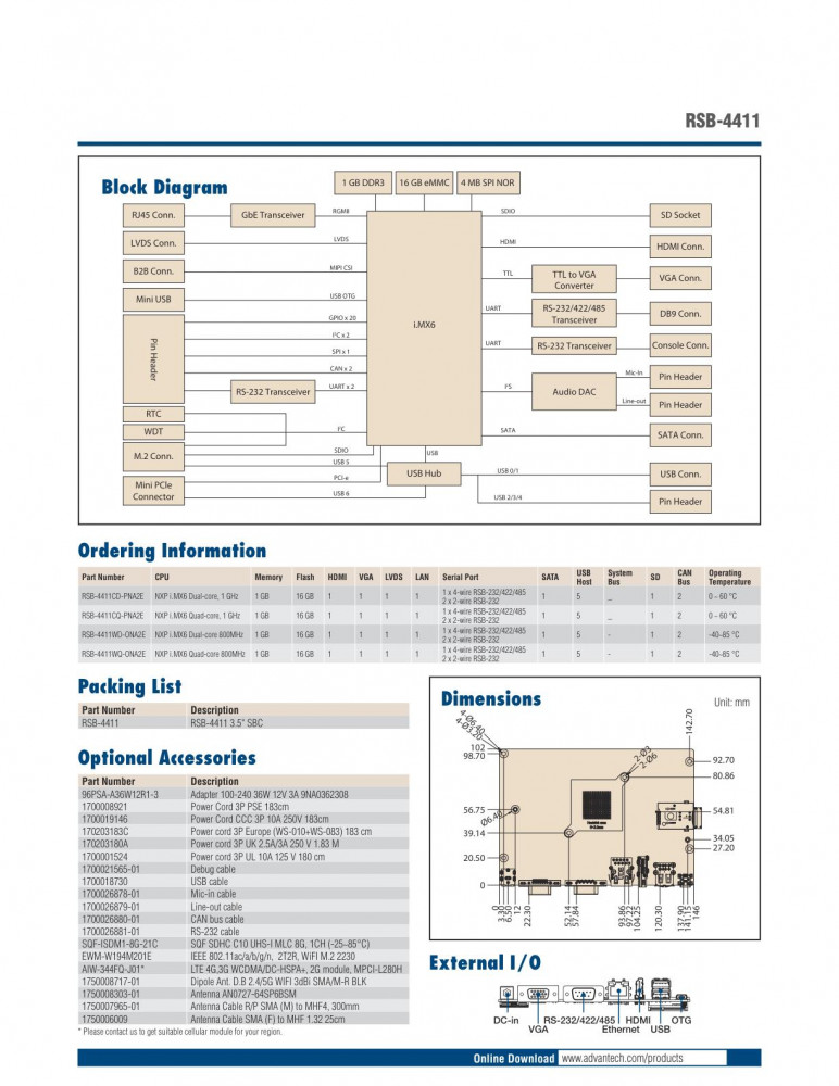 RSB-4411 product documentation, page image 2