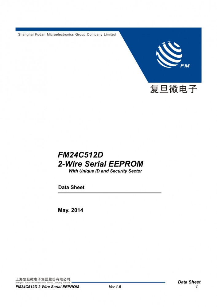 FM24C512D datasheet page 1