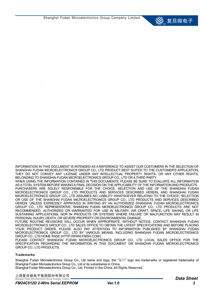 FM24C512D datasheet page 2
