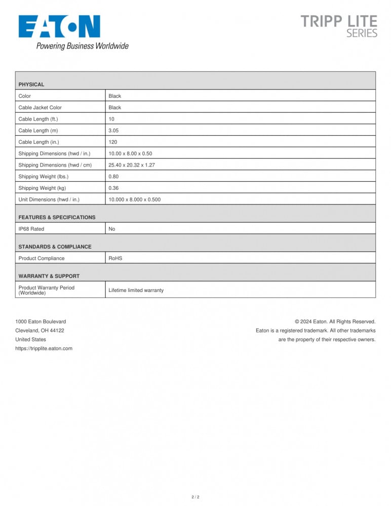EATON P504-010 technical document page 2