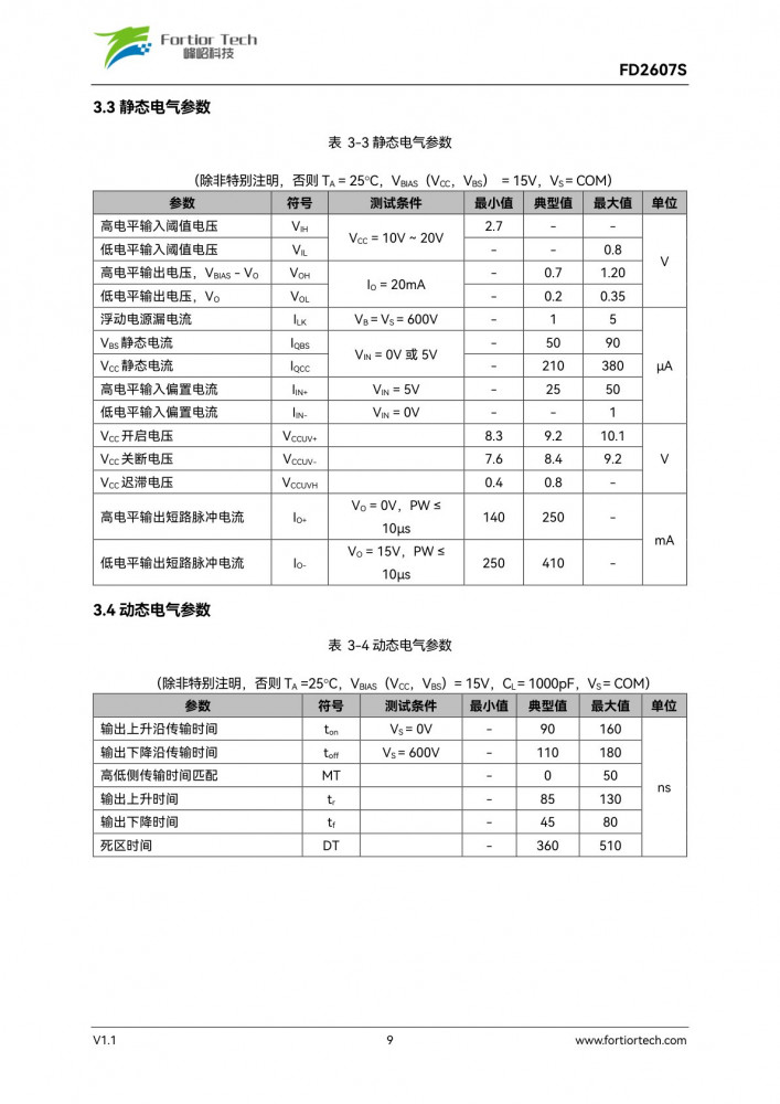 FD2607S datasheet page 9