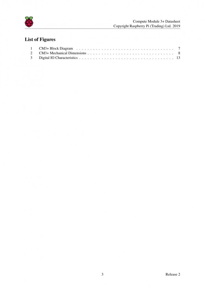 Raspberry Pi CM3+ document page 4