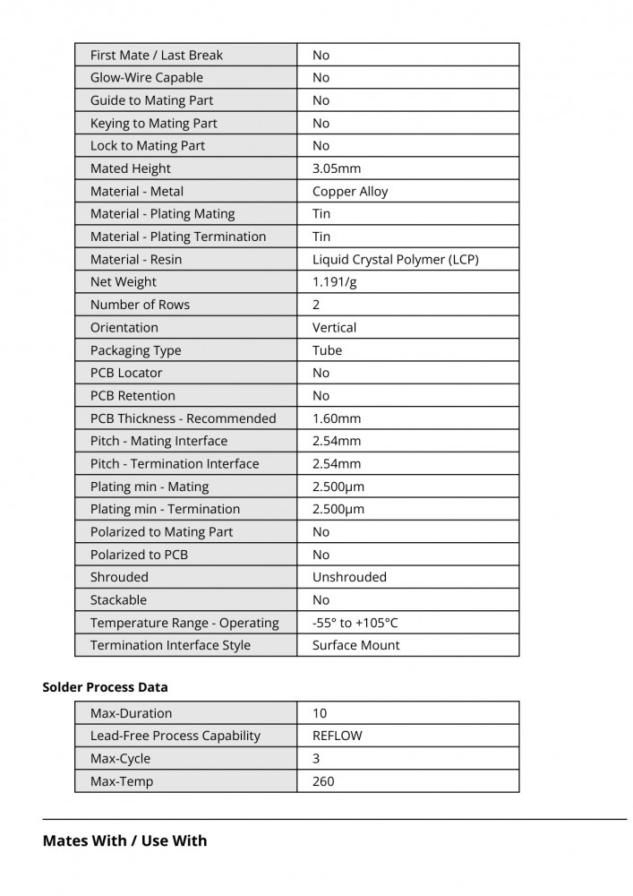 MOLEX 879203243 technical document preview, page 3