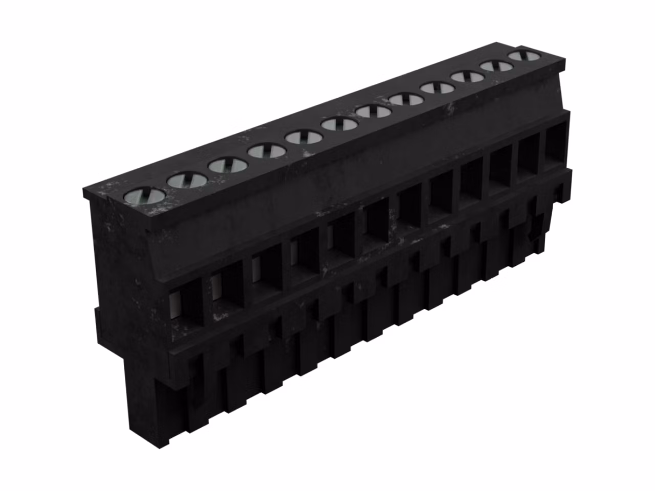 5.08mm Pitch Eurostyle Vertical Plug, with Standard Imprinting, Front Wire Entry, Black, 12 Circuits for sale