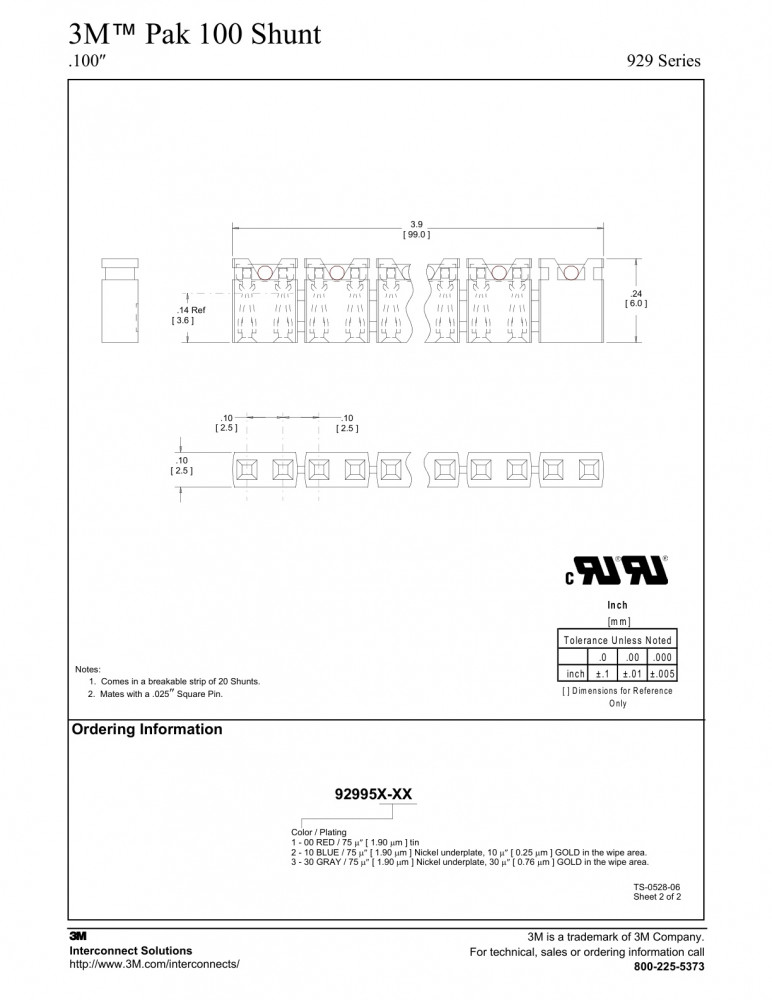 3M 929953-30 technical datasheet page 2