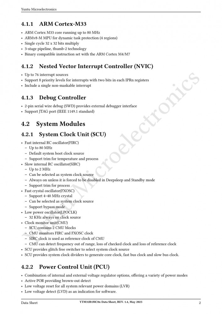 YTM32B1MC0x datasheet page 6
