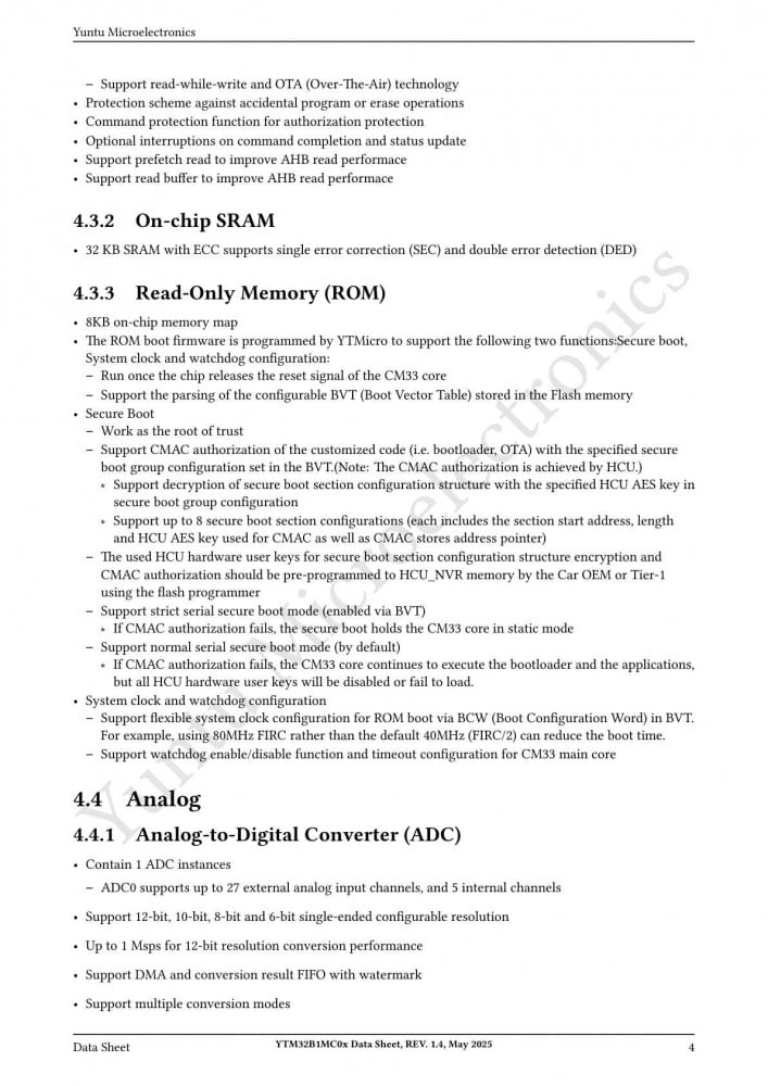 YTM32B1MC0x datasheet page 8
