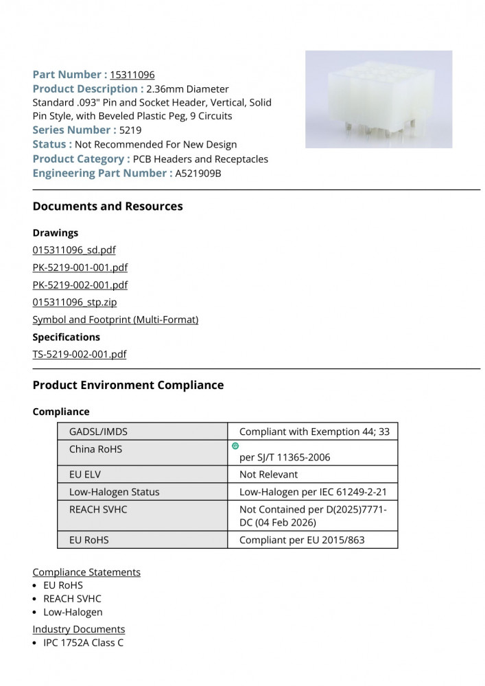 MOLEX 15311096 technical document image 1