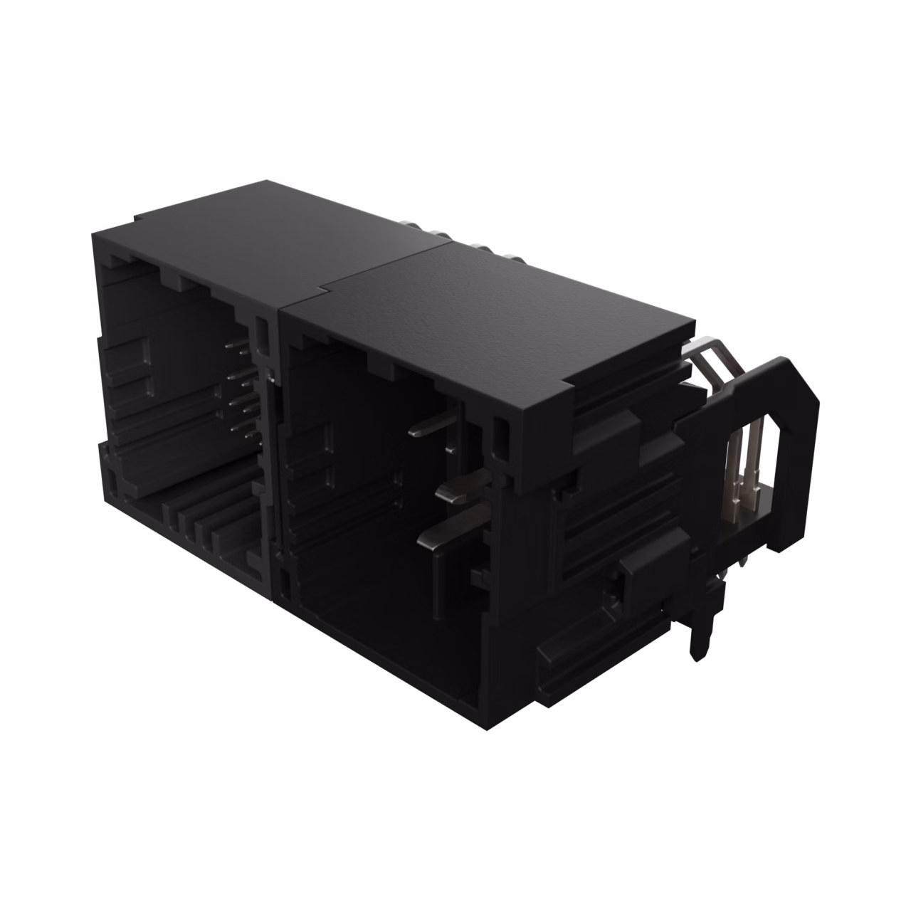 stAK50h 2 Bay Right-Angle Hybrid Header, 44 Circuits, Bay 1: 32 Circuits/Key 3/Dark Gray; Bay 2: 12 Circuits/Key 1/Black; Tube for sale