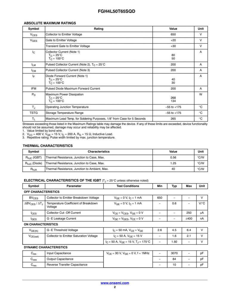 FGH4L50T65SQD datasheet page 3