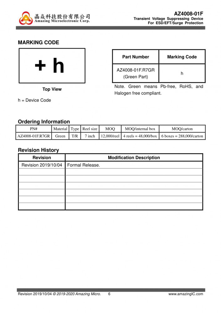 AZ4008-01F datasheet page 6