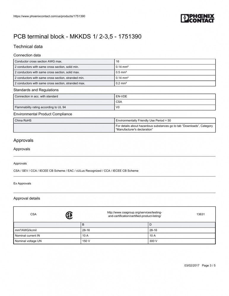 Phoenix Contact 1751390 technical document page 3