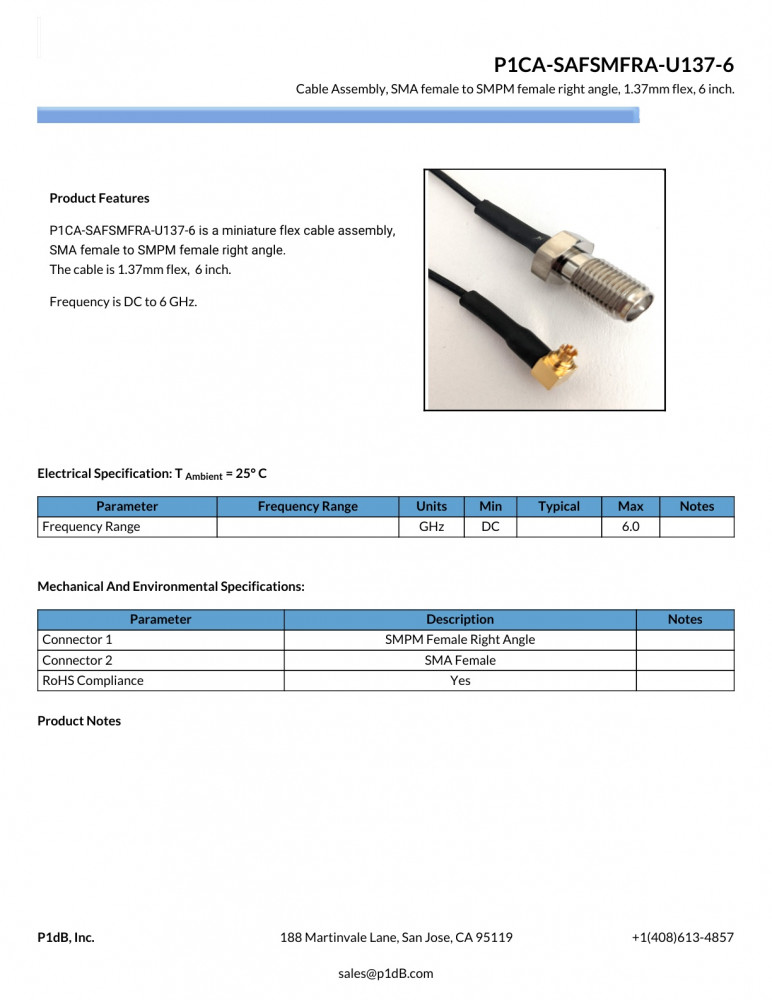 P1CA-SAFSMFRA-U137-6 product documentation image