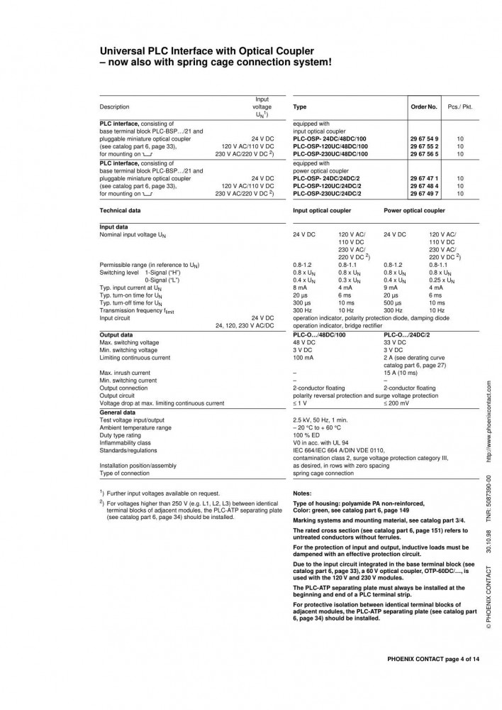 Phoenix Contact 2966485 technical document page 4