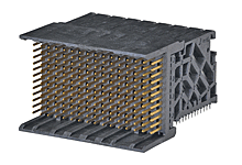 Impact 100 Ohm 4 Pair RAM Right-Angle Header, Right Guided, Open Endwall, 16 Columns, 192 Circuits, Pin Length 5.50mm, Plated Through Hole Dimension 0.39mm, Lead-Free