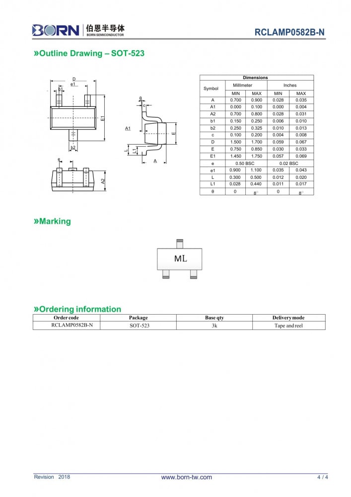 RCLAMP0582B-N datasheet page 4