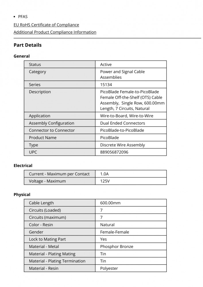MOLEX 151340706 technical document preview, page 2